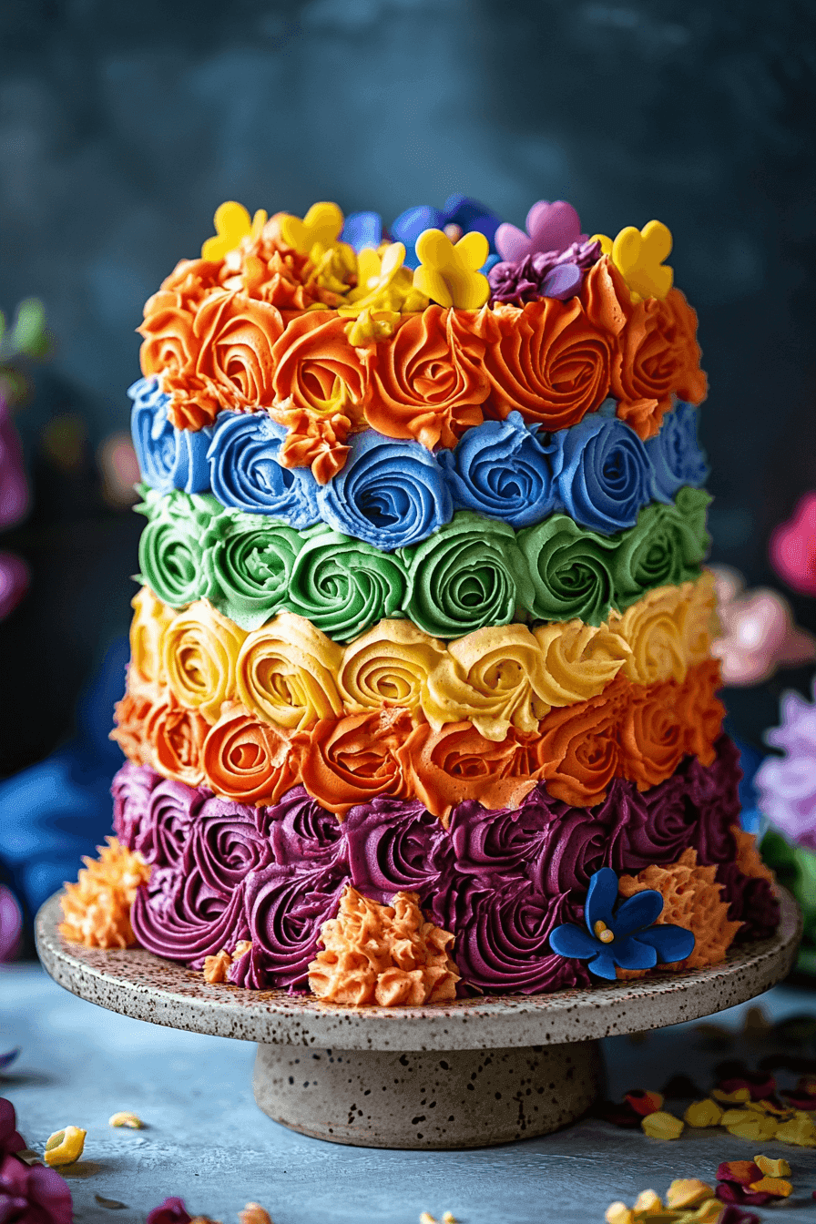 Vibrant Rainbow Layer Cake Recipe
