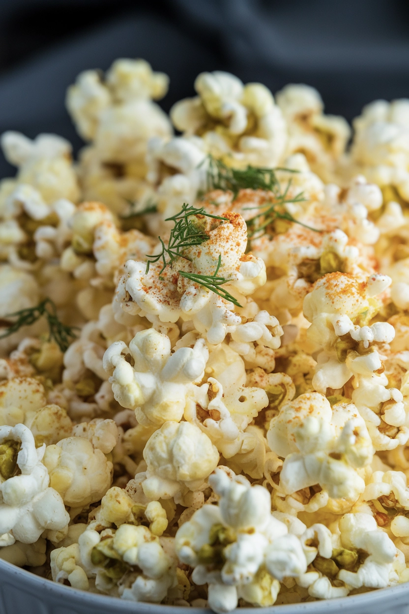 Spicy Dill Pickle Popcorn