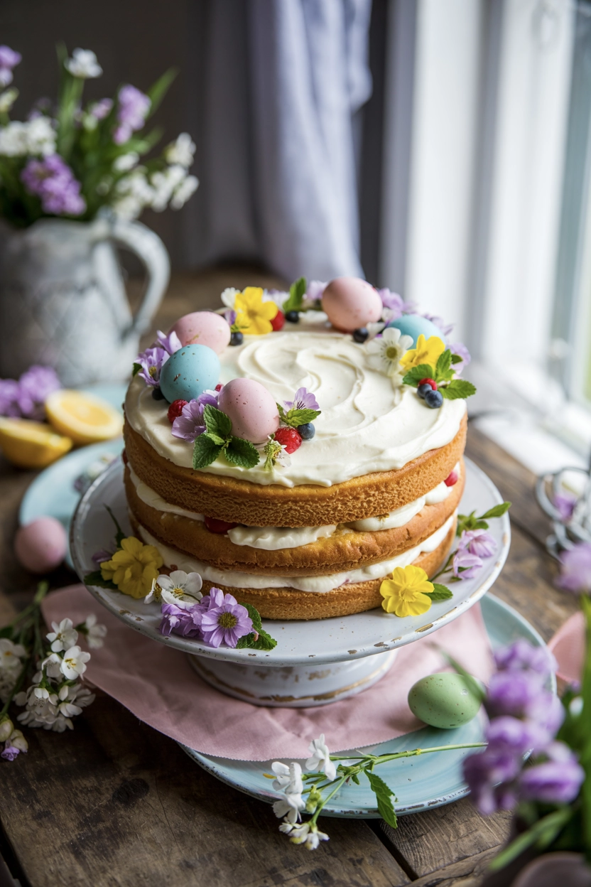Easy & Elegant Easter Lemon Cake (No Fancy Pans Needed)