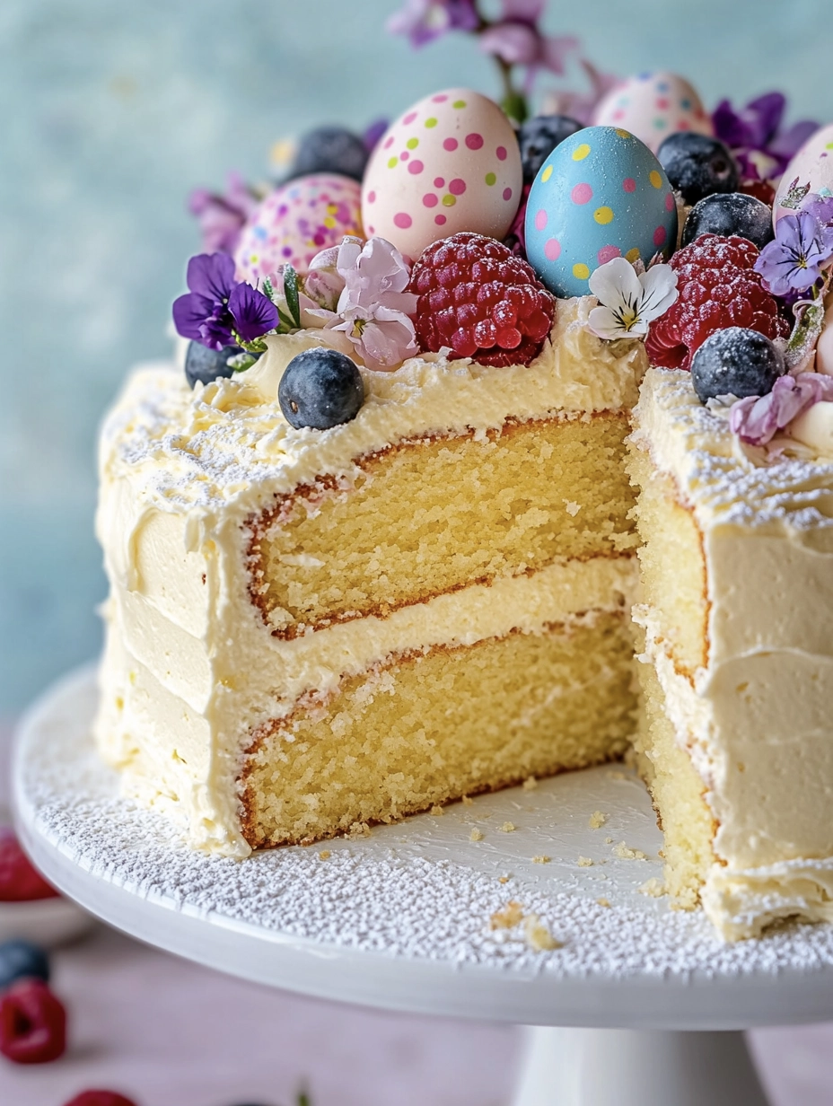 Easy & Elegant Easter Lemon Cake (No Fancy Pans Needed)