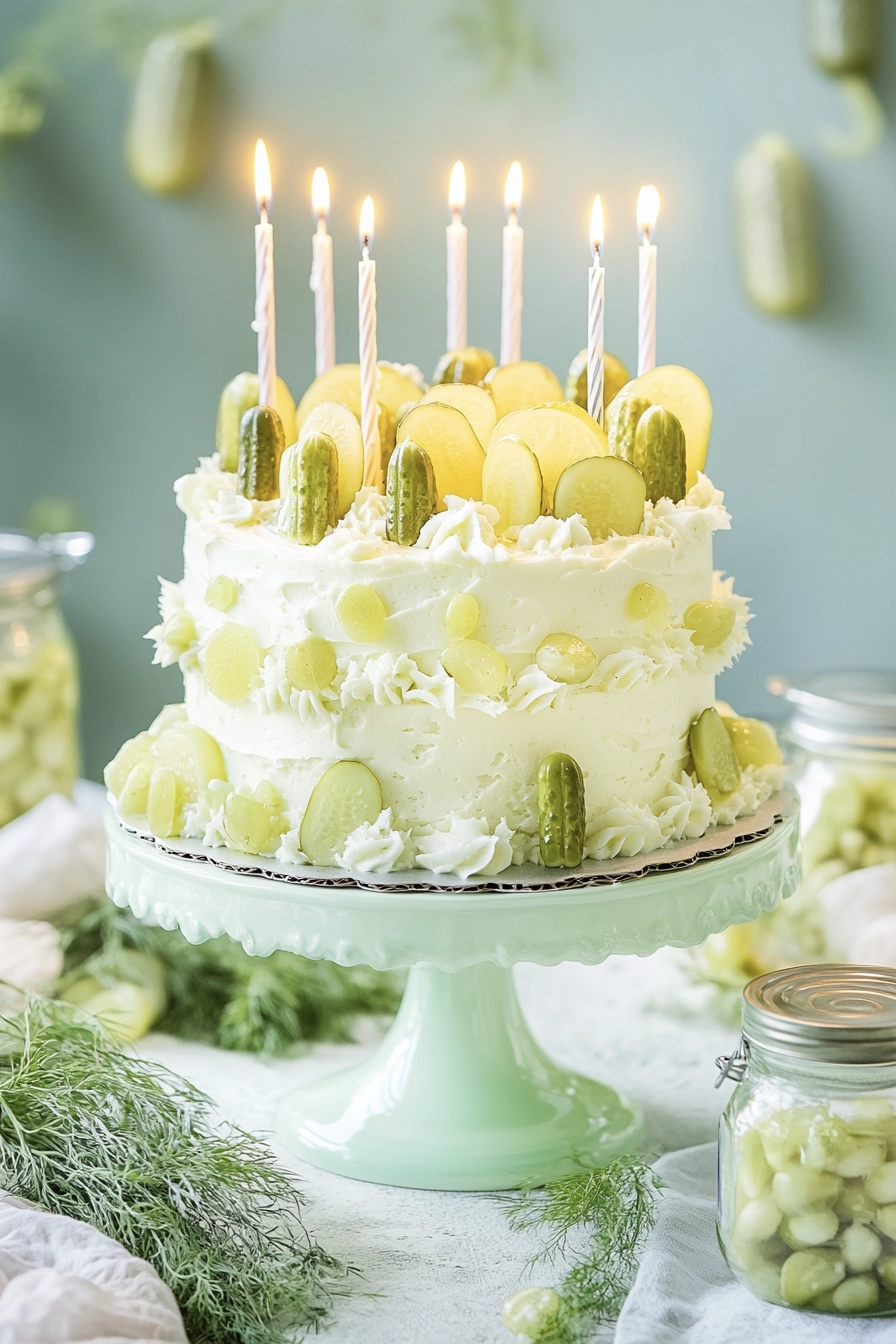 Dill Pickle Birthday Layer Cake