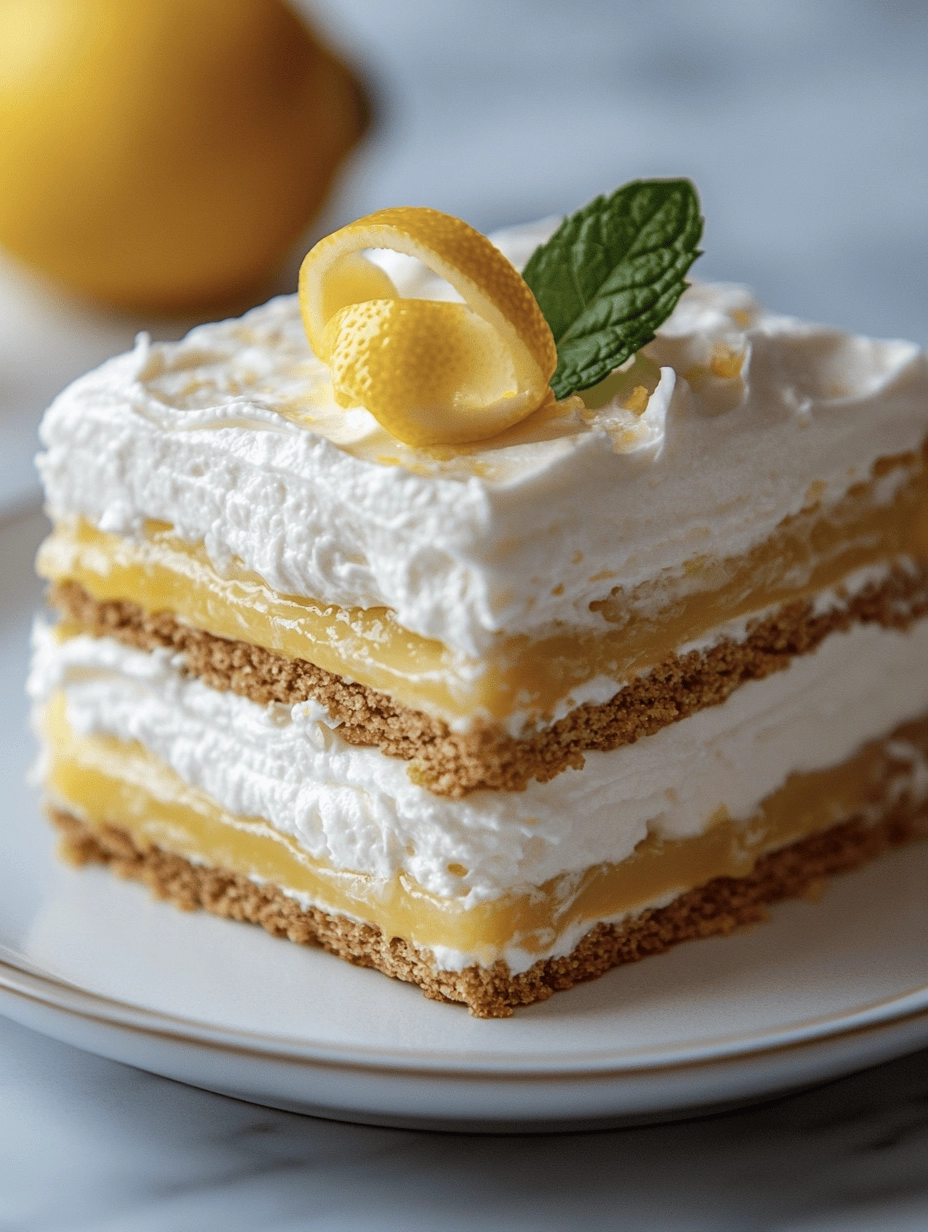 No-Bake Lemon Icebox Cake (5-Minute Dessert!)