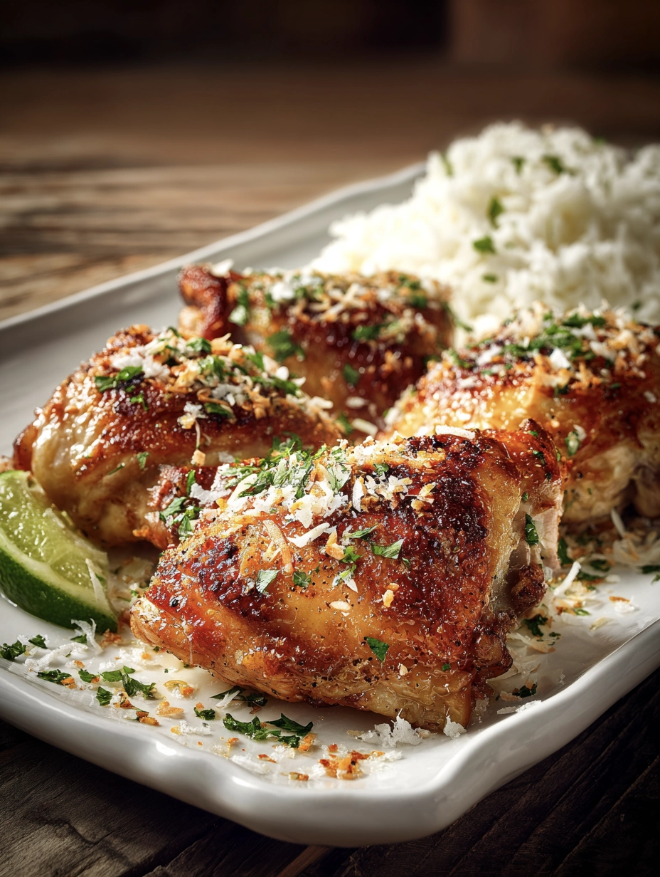Sheet-Pan Mango Coconut Chicken With Lime Rice