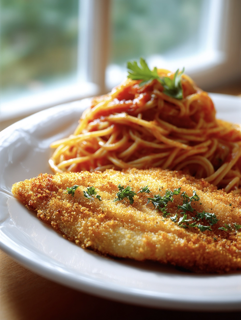 Catfish And Spaghetti - Crispy Southern Fish With Delta-Style Tomato Sauce