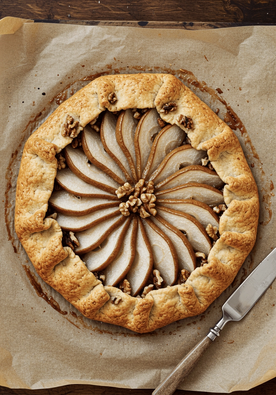 Spiced Pear And Walnut Galette – Rustic And Irresistible