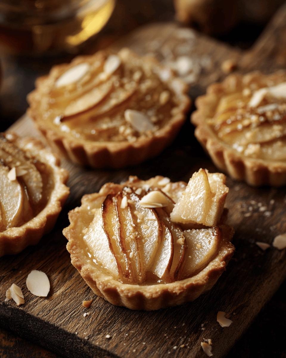 Adorable Mini Pear & Almond Frangipane Tartlets