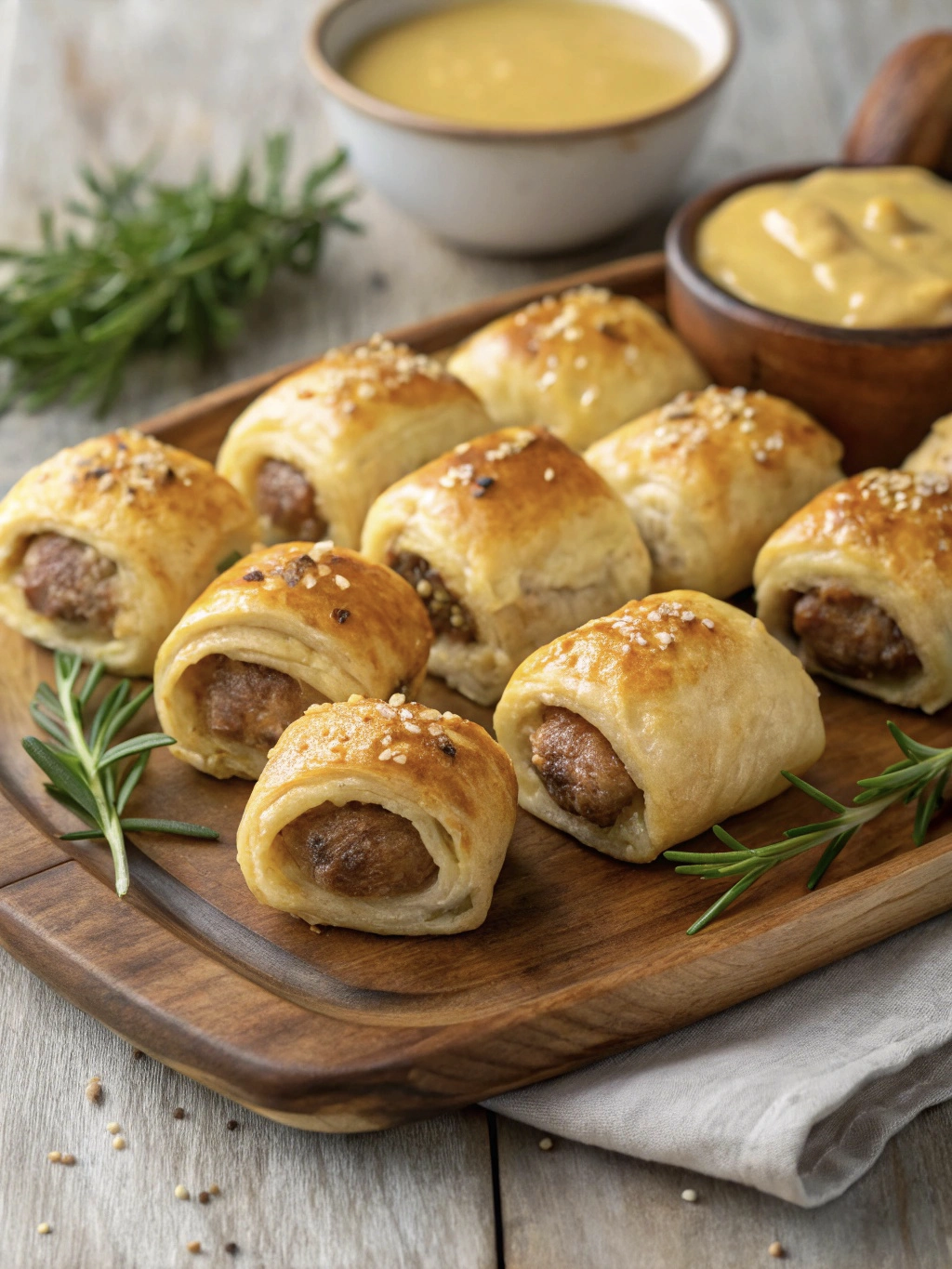 Irresistible Mini Sausage Rolls With Honey Mustard Glaze